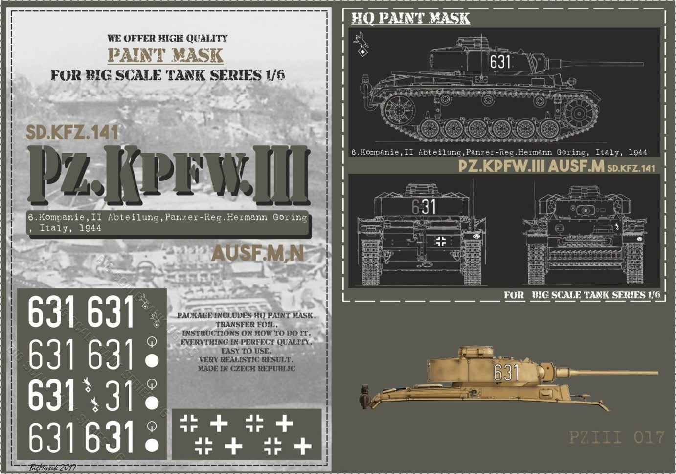 Panzer III Masks — Field of Armor Tanks
