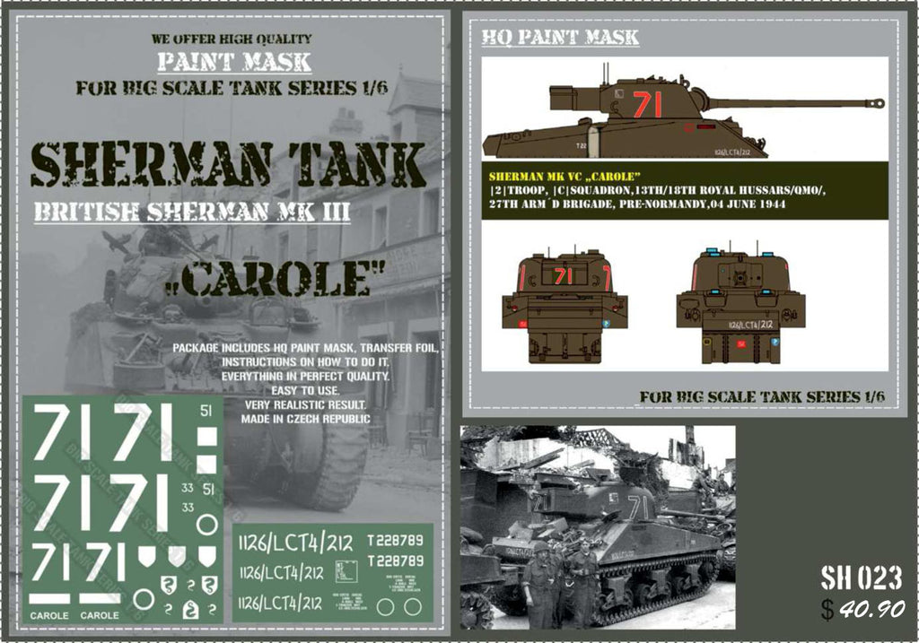 Sherman Masks — Field of Armor Tanks